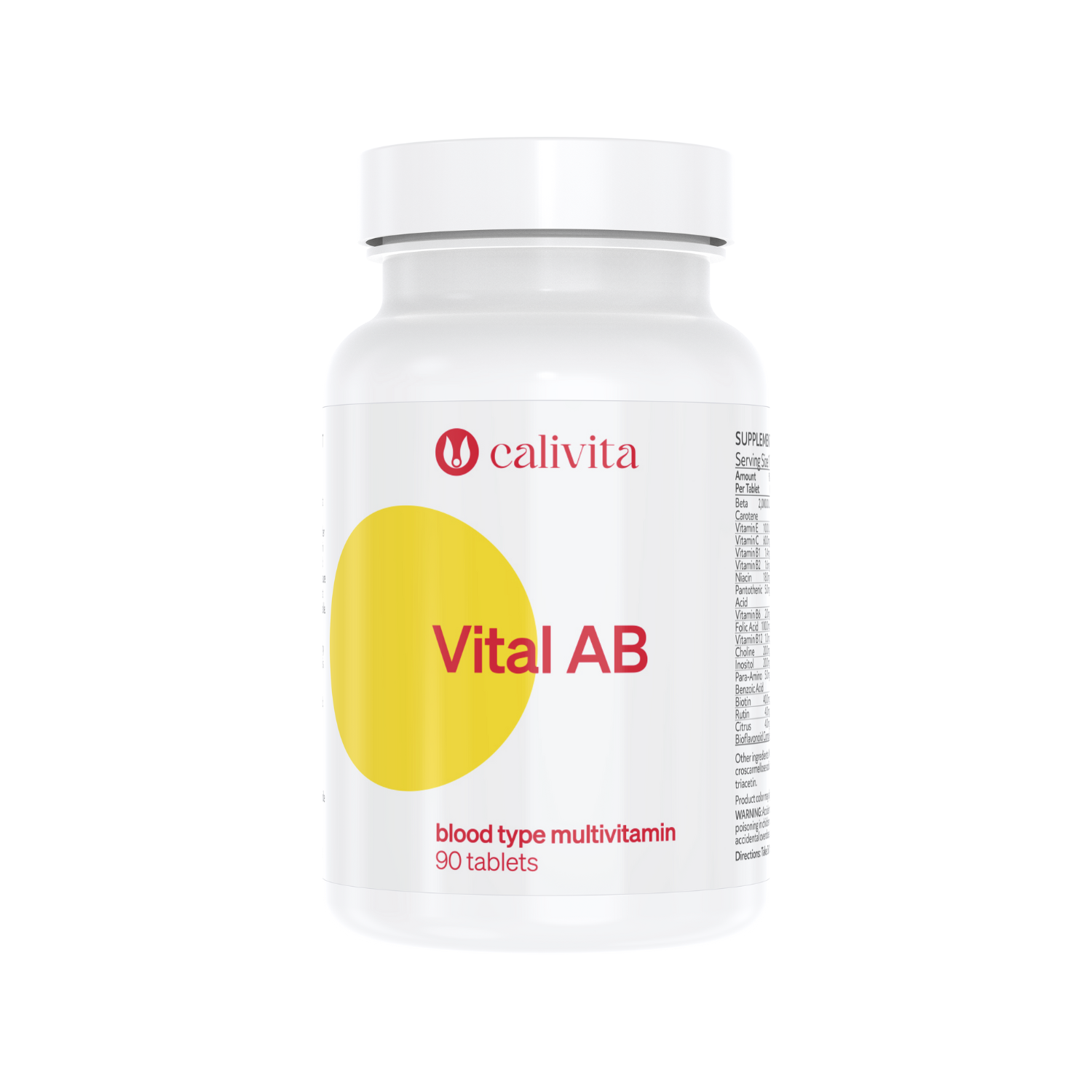 Calivita Vital AB - Multivitamin for Blood Type AB (90 Tablets) – Vitalaum